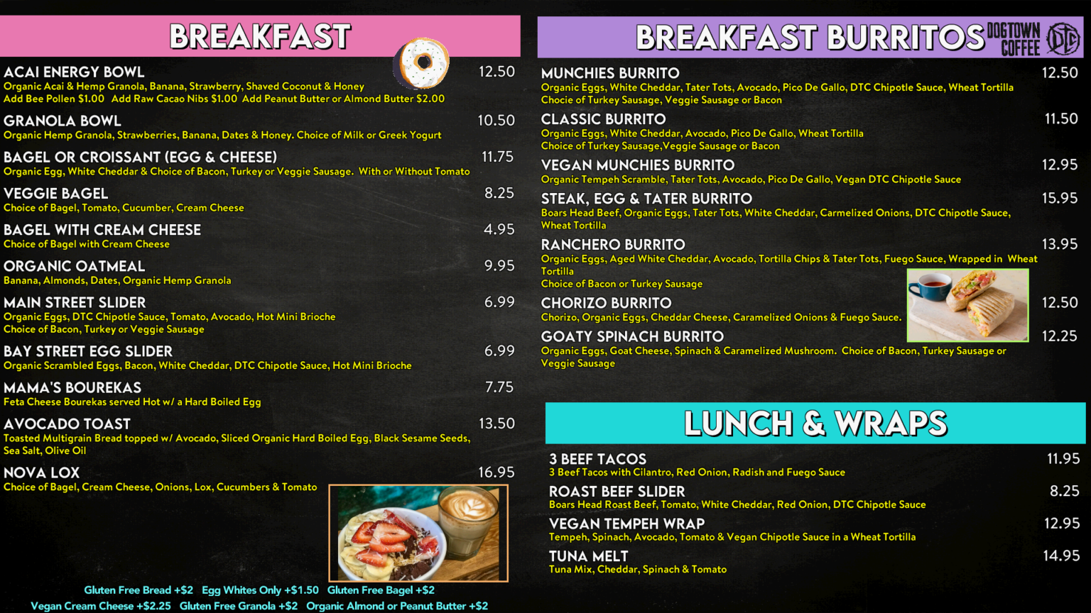 Menu - Dogtown Coffee